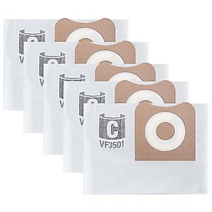 5 Pack Ridgid VF3501 Filter Bags, Compatible with Ridgid Shop Vac & Workshop 3-4.5 Gallon, Fine Dust Bags, Replacement Part# RIDGID VF3501 / WORKSHOP WS32045F