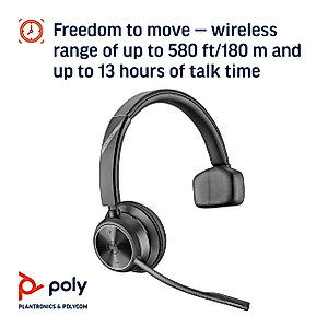 Poly Savi 7310-M Ultra-Secure Wireless DECT Headset System - Microsoft Teams Certified Version