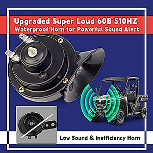 Universal ATV UTV SXS Turn Signal Street Legal Blinker Kit with 110DB Horn Reverse Hazard Light Rocker Switch USB Flasher Relay Compatible with Polaris RZR Ranger Xp Turbo Can-Am Kawasaki Golf Cart
