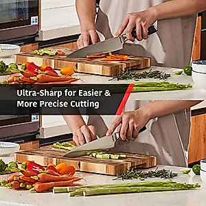 Lichamp Chef Knife, 8 inches Chefs Knife with Professional Forged Stainless Steel Blade and Riveted Handle