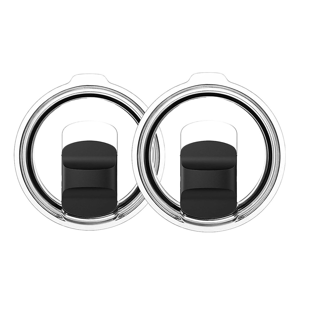 2 Pack 20 oz Tumbler Lid, Replacement Lids Compatible for YETI 20 oz Tumbler, 10/24 oz Mug and 10 oz Lowball, Spill Proof Cup Lids Covers with Magnetic Slider Switch