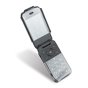 BELTRON Leather Fitted Case for Alcatel Go Flip 4 / TCL Flip Go/TCL Flip Pro Phone - Secure Form Fit Cover with Built-in Screen Protection & Rotating Metal Belt Clip (4056/4058)