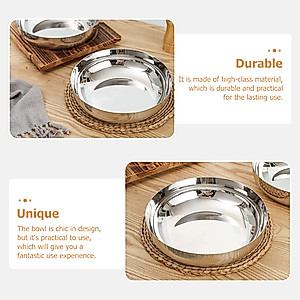 CALLARON Ramen Bowl Japanese Rice Bowls Stainless Steel Serving Bowl Korean Bibimbap Bowl Metal Rice Cereal Bowl Nesting Bowl for Soup Rice Ice Cream Snacks Cereal Stainless Mixing Bowls Cat Bowls