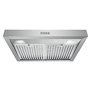 COSMO UC30 29.5 in. Ducted Under Cabinet Range Hood, Kitchen Over Stove Vent, 3-Speed Fan, Permanent Filters, LED Lights in Stainless Steel, 30 inch