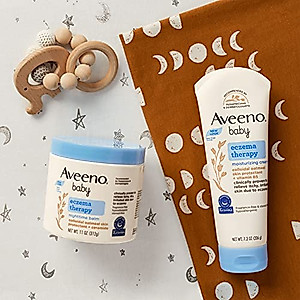 Aveeno Baby Eczema Therapy Moisturizing Cream, Natural Colloidal Oatmeal & Vitamin B5, Moisturizes & Relieves Dry, Itchy, Irritated Skin, Paraben & Steroid & Fragrance Free, 7.3 Oz
