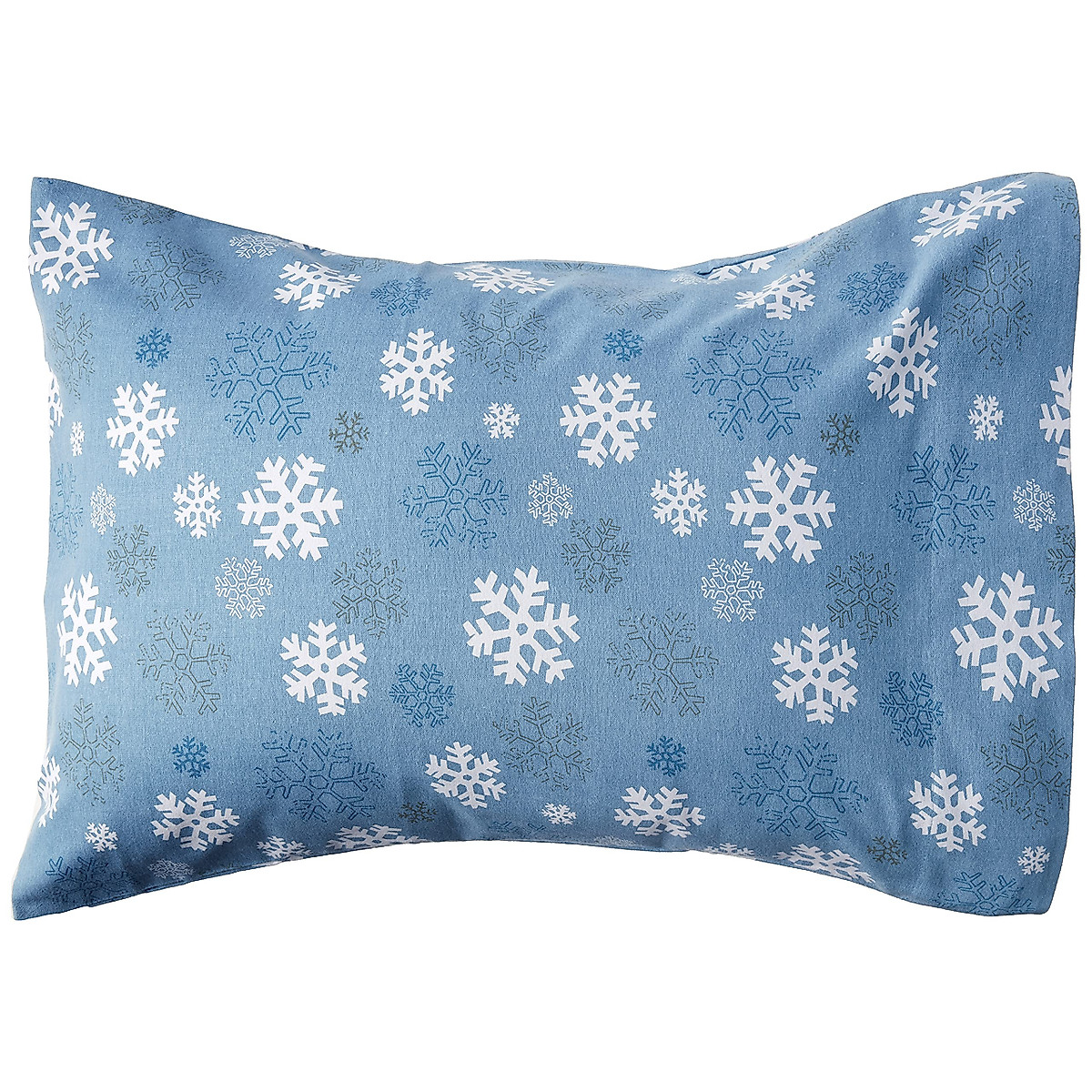 Pointehaven Heavy Weight Flannel Cotton Sheet Set, Queen, Snow Flakes