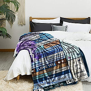 Gifts for Mom Throw Blanket, Birthday Mom Gifts for Mom from Daughter Son, to My Mon Gifts Love Mail Letter Blankets for Couch 50"X60" Pattern 26