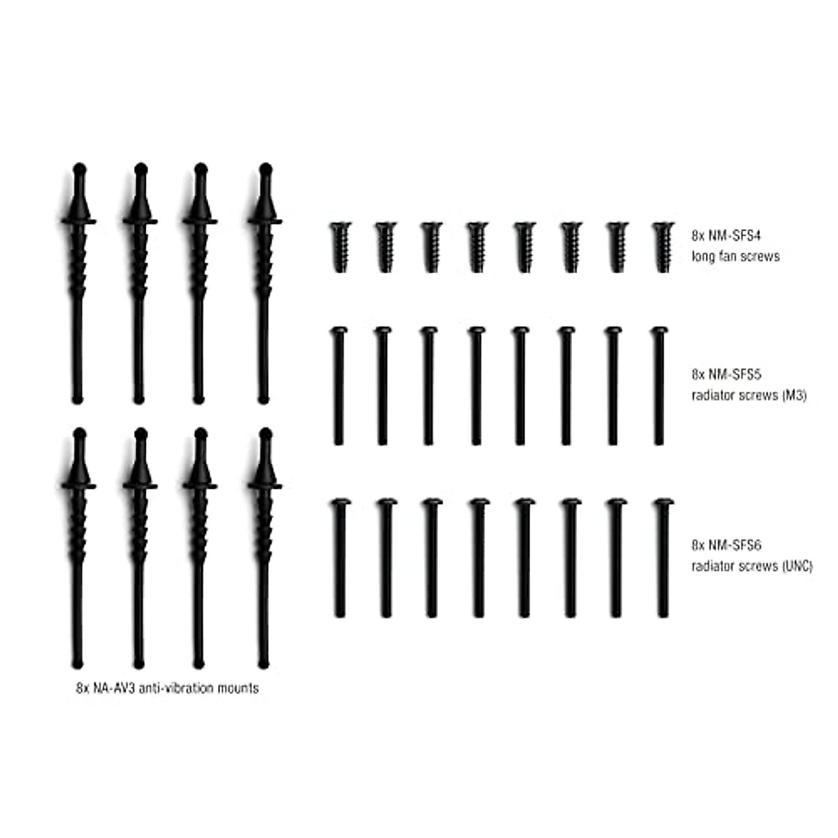 Noctua NA-IS1-12 chromax.Black Sx2, Inlet Side Spacers for 120mm Fans (Black)