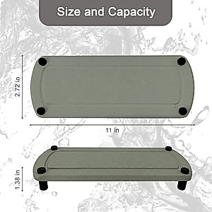 2 Pack - Kitchen Sink Organizer - Diatomaceous Earth Instant Dry Sink Organizer – Luxurious Sink Caddy Set for Bathroom and Kitchen – Stylish and Minimalist Soap and Sponge Caddy – Grey