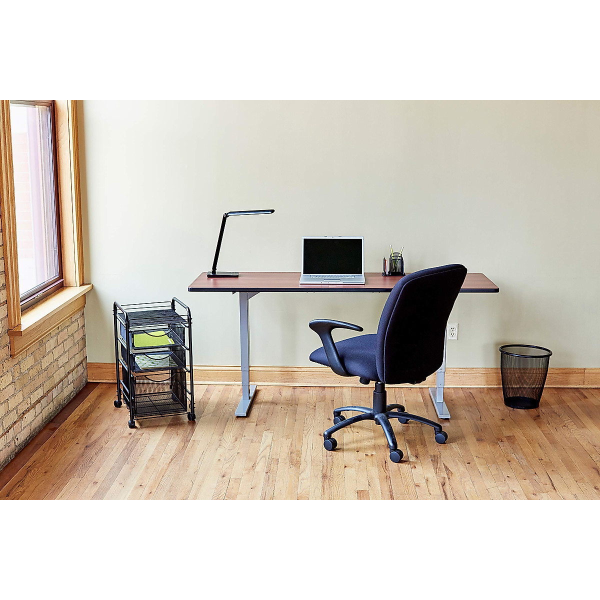 Safco High Back Big and Tall Swivel Desk Task Chair Adjustable Height and Rolling Base, Rated for 24-7 Use, 500 lbs. Weight Capacity, Work or Home Office, Black (3490BL)