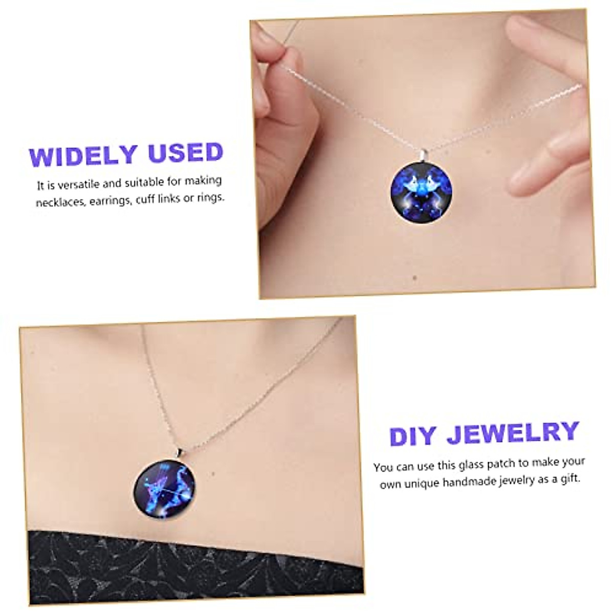 Didiseaon 500 Pcs Time Gem Patch Halloween Keychain Bracelet Stuff Necklace Beads Constellation Beads Gemstone Patches for DIY Bracelet Kits Gemstone Jewelry Patches Glass Gemstone Patches