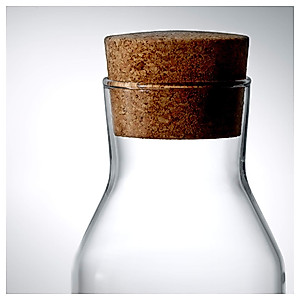 IKEA Carafe With Stopper, 3.54 x 11.02 x 3.54 inches, Clear Glass