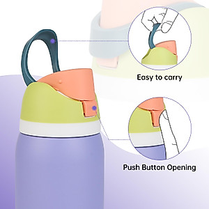 Replacement Lid for Owala Freesip, 2 PCS One Button Water Bottle Top Replacement Cap Compatible with Owala 16oz 24oz 32oz 40oz, BPA-Free, No Water Leakage Replacement Accessories for Owala,Yellow