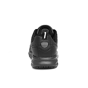 Skechers Women's Sure Track-TRICKEL Work Shoes, Black Leather, 7