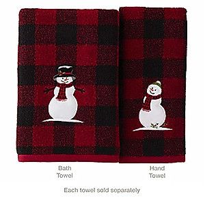 SKL Home Woodland Winter, Hand Towel Set, Red