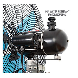 OEMTOOLS 23980 24" Oscillating Wall-Mount Misting Fan, Weather Resistant Outdoor Mister Metal 180 Degree Oscillation, 7200 CFM Max.