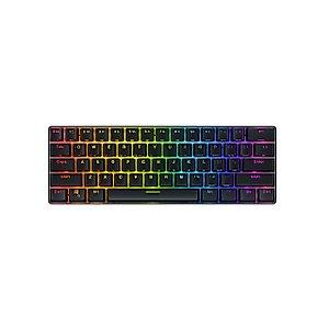 Whirlwind FX Atom 60% Gaming Keyboard: Interactive and Customizable Lighting – Immersive, Reactive RGB Experience (Brown Tactile)