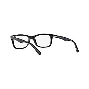 Ray-Ban RX5228 Square Prescription Eyeglass Frames, Black/Demo Lens, 55 mm