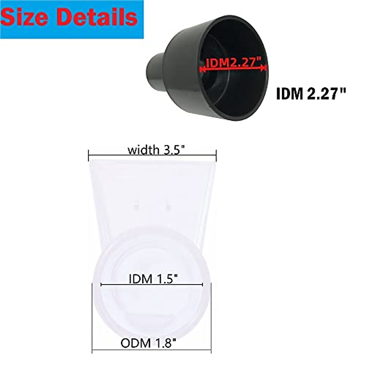 RosyOcean Wet/Dry Vac Extraction Attachment with 2-1/2" Adapter for 10-20 Gal Shop Vacuum Auto Detailing & Carpet & Upholstery Cleaning, Vac Clear Extractor Accessory