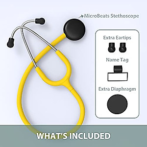 FriCARE Lightweight Single Head Stethoscope (Goose Yellow Tube)