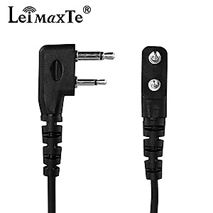 LEIMAXTE IC-F4011 Earpiece for ICOM 2 Way Radio,IC-F24S IC-F14 IC-F11 IC-F21 IC-F4011 IC-F3011 IC-F3013 IC-F3GT Headset with Mic PTT FBI Security Surveillance Acoustic Tube Walkie Talkie Headphone