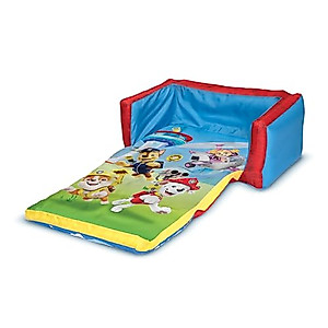 Paw Patrol Kids Sofa Bed, Children 2-in-1 Flip Open Inflatable Comfy Couch to Lounger, Toddler Nap Mat, Over 4ft Long
