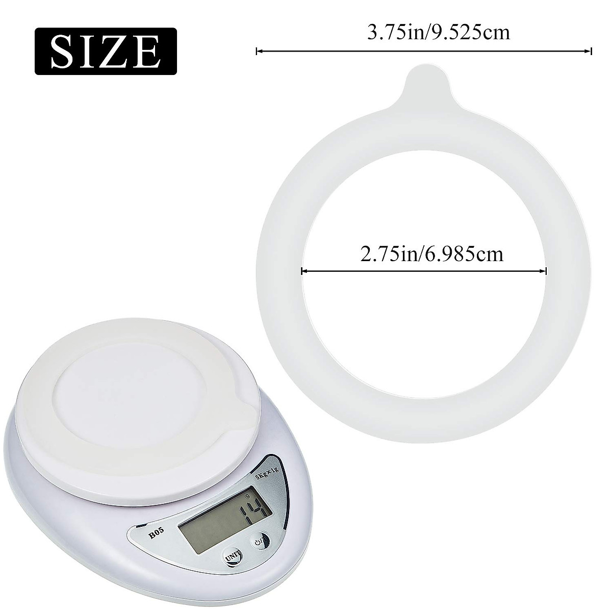 8 Pieces 3.75 Inches Silicone Jar Gaskets Replacement Silicone Seals Airtight Silicone Gasket Sealing Rings for Regular Mouth Canning Jar (White)