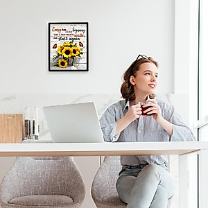 Every Day Is A New Beginning - Sunflower Positive Quotes Inspirational Wall Art, Motivational Flowers Picture Wall Decor Print For Home Decor, Office Decor, Studio & School, Great Gift For All - 11x14