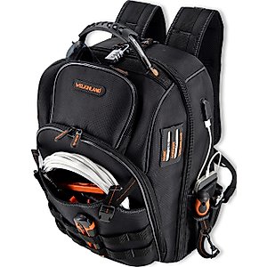 WELKINLAND 66-Pockets Backpack Tool Bag, Heavy-Duty Tool Backpack, Electrician backpack, Jobsite backpack, Tool back pack for men, Tool backpack for electricians, Tool backpack for construction