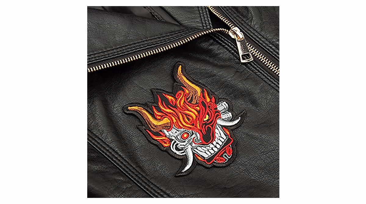 Cyberpunk Oni Demon Patch - Embroidered Game Emblem