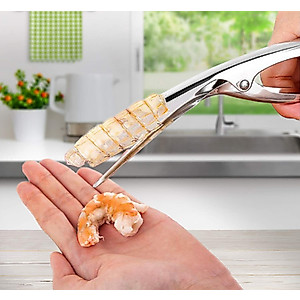 Shrimp Deveiner Tool And Shrimp Peeler Set, Set Of 2 Shrimp Cleaner Peels Shrimp Prawn Outer Shell And Deveins It!