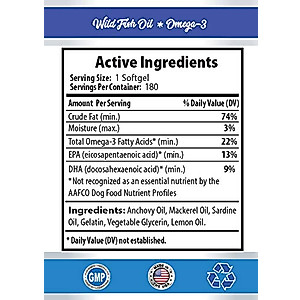authority skin and coat dog food - DOG OMEGA 3 ESSENTIAL FATTY ACIDS - ADVANCED FORMULA - HAIR AND COAT HEALTH - NATURAL - dog skin and coat care - 2 Bottles (360 Softgels)