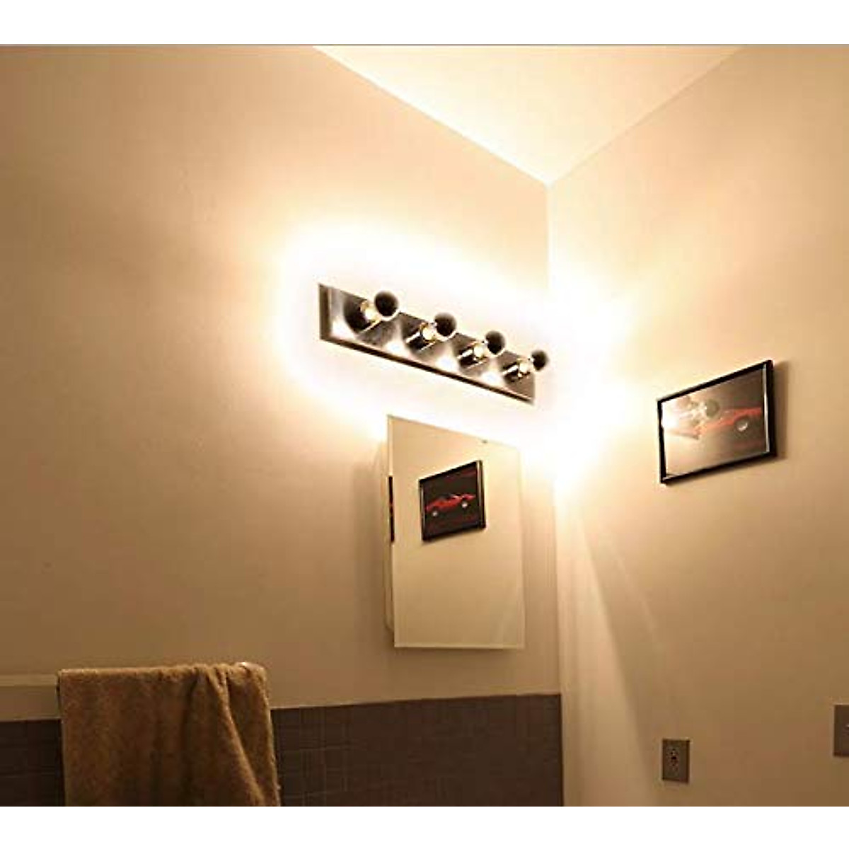 Half Chrome LED Filament Bulb A19 8W LED Light Bulb, Silver Bowl Tipped, E26 Base, Soft Warm White 2700K, 70W Equivalent, 110-120VAC, Dimmable (8)