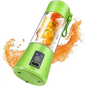 Portable Blender, Personal Blender for Shakes and Smoothies, Blender shake Smoothie for Kitchen Personal Size Blenders with Rechargeable USB, 380Ml Traveling Fruit Veggie Juicer Cup With 6 Blades