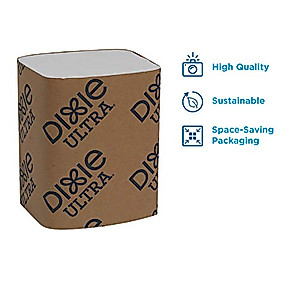 Georgia-Pacific Dixie Ultra Interfold 2-Ply Napkin Dispenser Refill; White; 32006; 250 Napkins Per Pack; 24 Packs Per Case