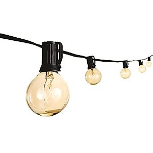 SFEG G40 String Lights - 5W Warm Incandescent Shatterproof Glass Bulbs, 18-Gauge Wire - Dimmable Globe String Lights for Backyard, Patio, Porch, Garden - Decorative Outdoor Hanging Lights - 50ft