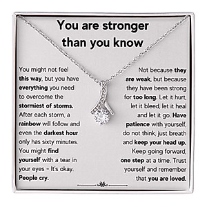 FG Family Gift Mall Get Well Soon Gifts For Women, Encouragement Gifts For Women, Stainless Steel, Cubic Zirconia