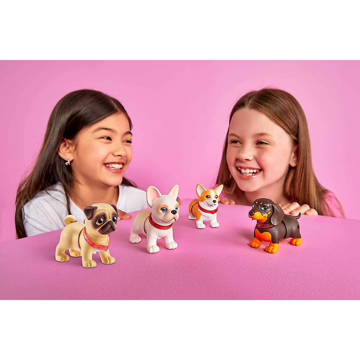 Pets Alive Booty Shakin' Pups (Frenchie & Dachshund) by ZURU 2 Pack Interactive Mini Dog Toys That Walk, Waggle, and Booty Shake, Electronic Puppy Toy for Kids and Girls