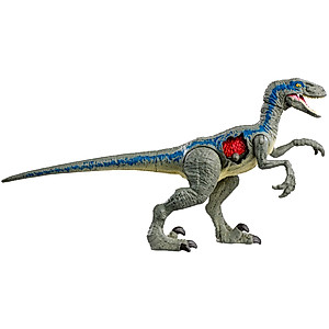 JURASSIC WORLD BATTLE DAMAGE Velociraptor Blue