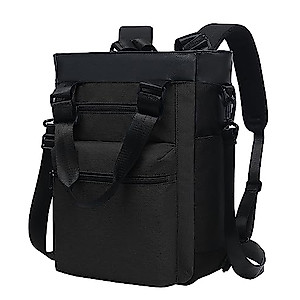 COMELY Convertible Laptop Backpack, Casual Travel Tote Daypack, Crossbody Purse, Bookbag Diaper Bag Nursing Bag for Daily Work College Nursing Teaching, 31A-Black