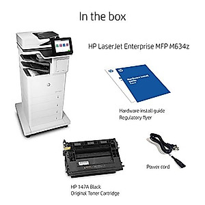 HP LaserJet Enterprise MFP M634z Monochrome All-in-One Printer with built-in Ethernet, 2-sided printing, extra paper trays & 3-bin stapler/stacker (7PS96A)