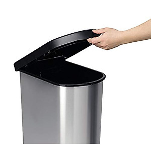 Rotho Paso Refuse Pedal Bin Duo 50 Litre, in-Mould Labelling Silver Metallic, One Size