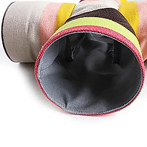 CHDHALTD Rainbow Play Tunnel, Small Pet Rainbow Mini Hedgehog Play Tunnels House Cave for Small Animals Rat Mouse Cages(Four-Way)