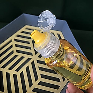 ZAYOIZY 4pcs Mini Honey Squeeze Bottle Refillable Condiment Container Dispenser with Flip Top, Camping/Travel Size Leakproof Bottles for Syrups, Ketchup, Salad Dressing, Cooking Oils