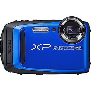 FUJIFILM FinePix XP90 Digital Camera (Blue) with 32GB Sandisk Memory Card
