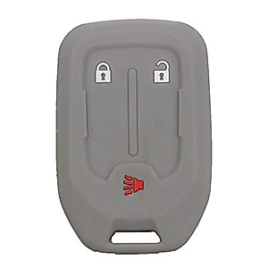 Btopars 2pcs 3 Buttons Rubber Remote Smart Key Fob Case Cover Skin Protector Holder Jacket Compatible with GMC Acadia 2017 2018 2019 2020 2021 Black Gray