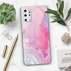 DesignSkinz Marbleized Pink Paradise V5 Protective Vinyl Decal Wrap Skin Cover Compatible with The Samsung Galaxy S20 (Screen Trim & Back Glass Skin)