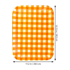 DOITOOL Rectangular Melamine Serving Platter, Melamine Serving Tray for Serving Salad, Pasta, Cheese, Ham, Appetizer