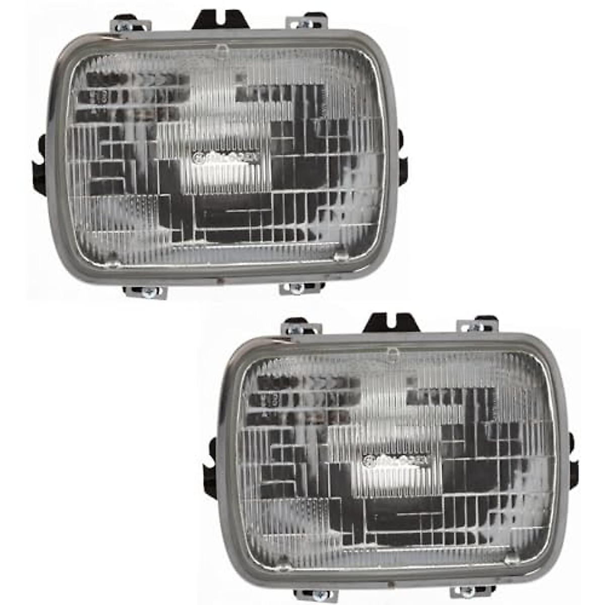 JHUEOPQD 2pcs Headlight Halogen Driver Passenger Side Clear Lens W/Bulb Headlamp GM2500112 14908811