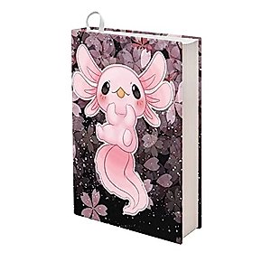 BYCHECAR Axolotl Book Sleeves for Hardcover,Stretchable Book Covers Cherry Blossom Sakura Textbook Protective Covers Washable Reusable